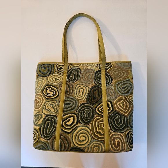 Liora Manne | Bags | Liora Manne Felted Green Geometric Fabric Vegan ...